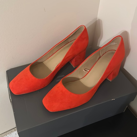 H&M | Shoes | Red Suede Heels | Poshmark